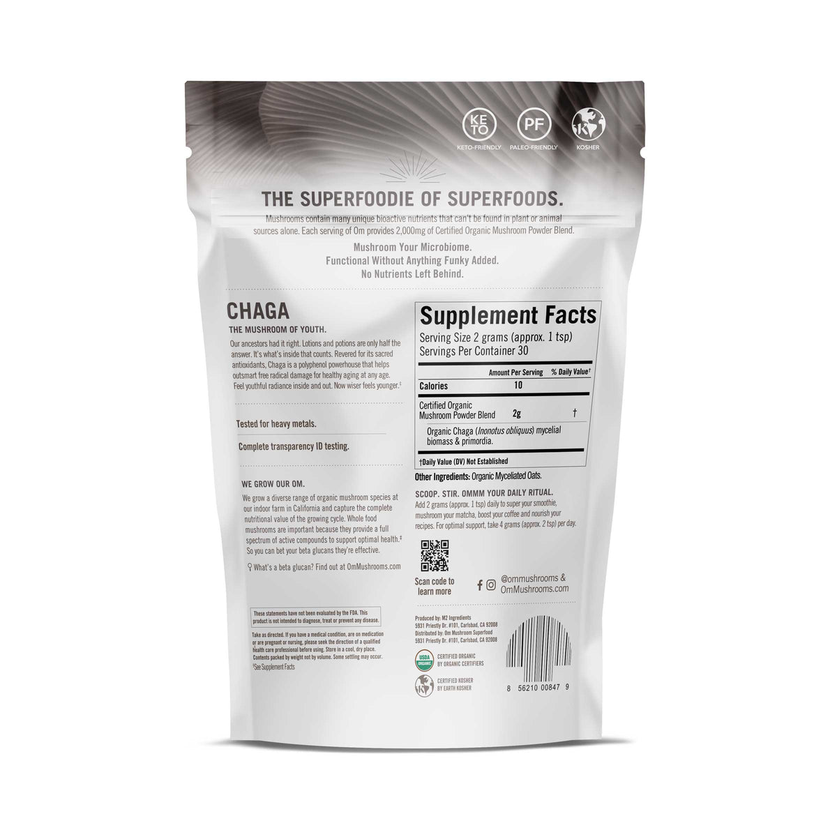 Buy Chaga Mushroom Powder Supplement | Om
